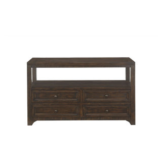 Classic Console Table, Pine Wood Construction With 4 Framed Drawers ...