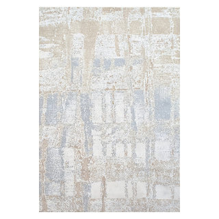 Mysterio 1205-100 Area Rug, Ivory, 5'3"x7'7" - Contemporary - Area Rugs ...