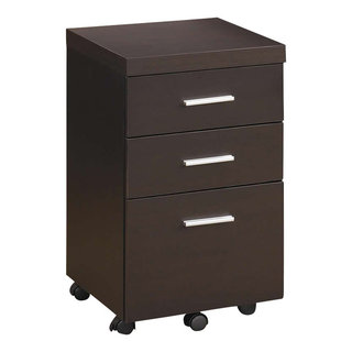 Coaster Skeena 3-Drawer Wood Mobile Storage Cabinet Cappuccino ...