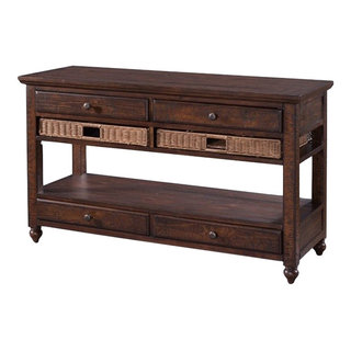 Cottage Lane Wood Sofa Table - Tropical - Console Tables - by ...