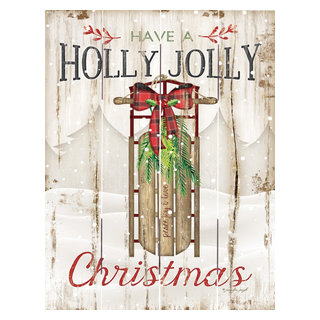 Holly Jolly Pallet Art - Contemporary - Prints And Posters - by ...