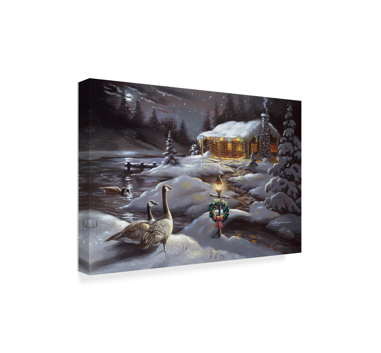 "Geese" by D. Rusty Rust, Canvas Art, 22"x32" - Rustic - Prints And ...