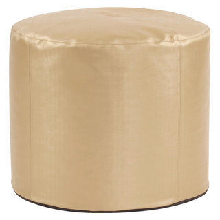 Luxe Gold Tall Pouf Ottoman - Contemporary - Floor Pillows And Poufs ...