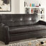 Casement Click Clack Convertible Sofa, Dark Brown Leather ...