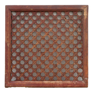 Early 20th Century Floral Lattice Screen - Asian - Exterior Shutters ...