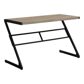 Computer Desk, Home Office, Laptop, 48L, Work, Brown Laminate, Black ...