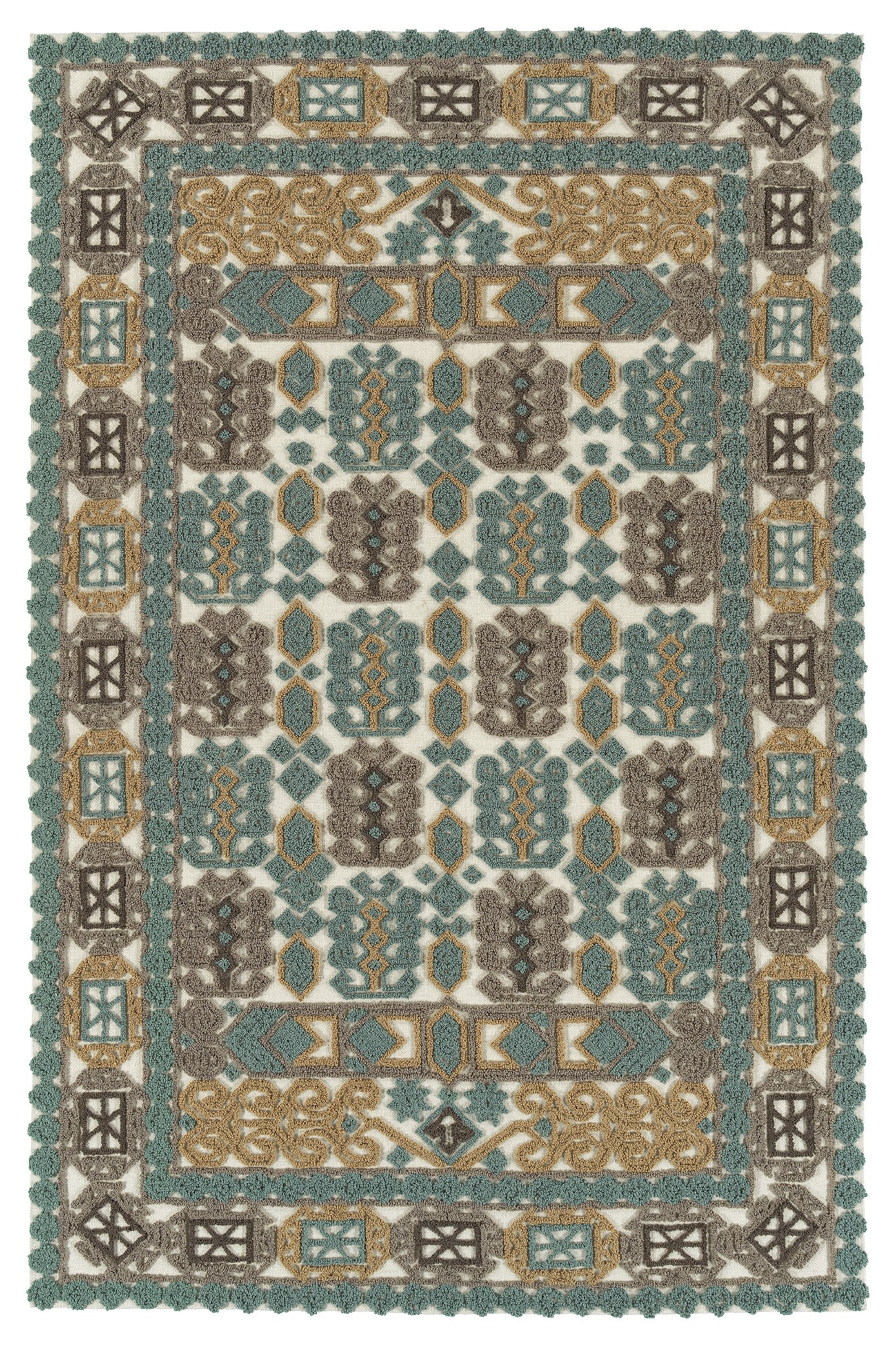 Kaleen IndoorOutdoor Midcentury Modern Ayrlies Garden Rug, 5'x7'6 ...