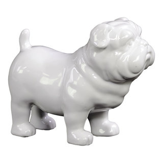 Ceramic Figurine Gloss White - Contemporary - Garden Statues And Yard ...