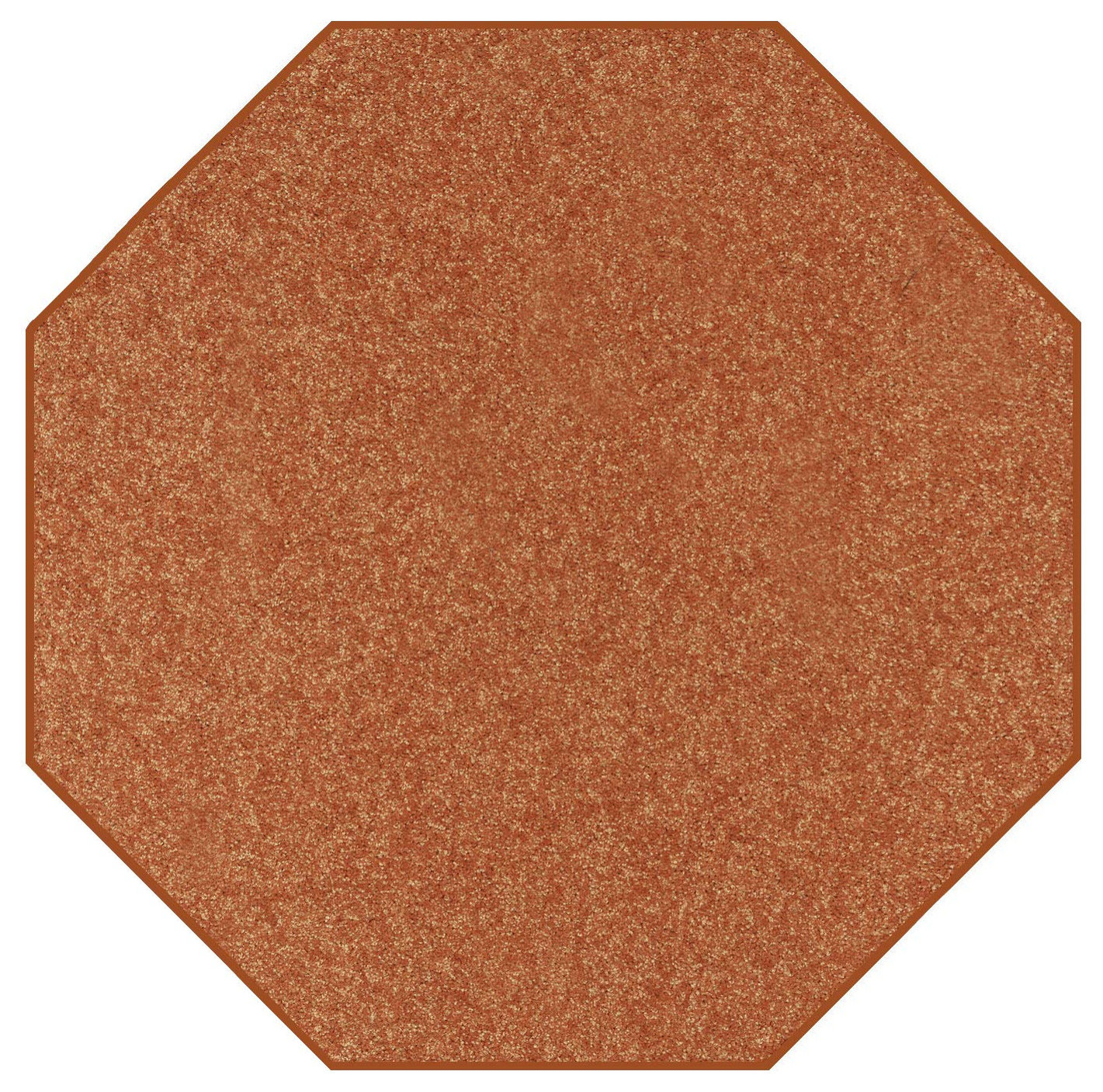 American Bright Solid Color Area Rugs, Rust, 5' Octagon - Contemporary ...