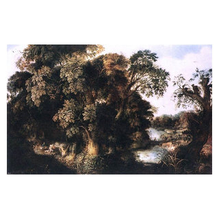 Alexander Keirincx Forest Scene, 18"x27" Wall Decal Print, 18x27 ...