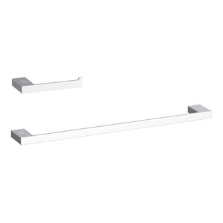 2-Piece Bathroom Hardware Set - Contemporary - Towel Bars And Hooks ...