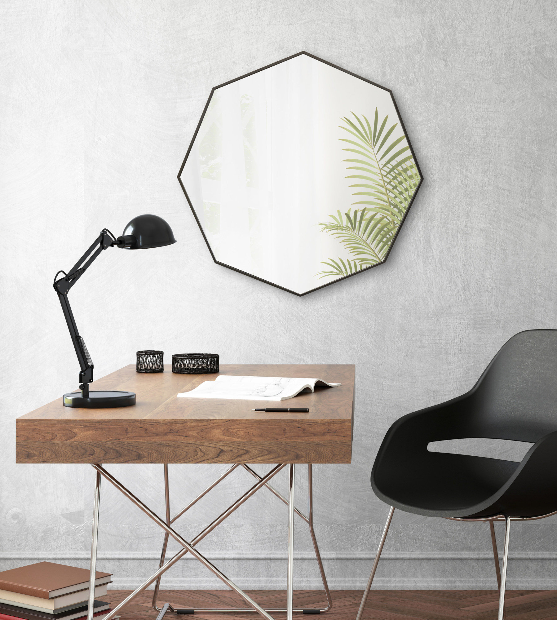 Rhodes Modern Octagon Mirror, 30.75x30.75 - Transitional - Bathroom ...
