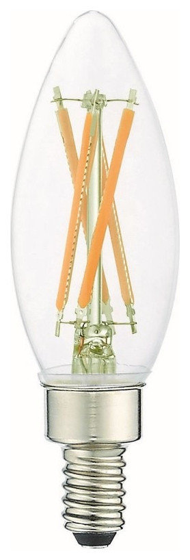 4W E12 Candelabra Base B10 Torpedo Filament Graphene LED Replacement ...