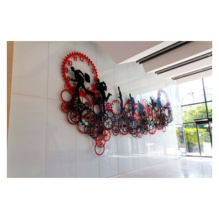 The Establishment of Uri's HUGE Wall Sculpture at Levinstein Tower ...
