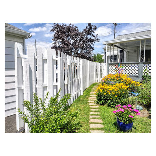 Backyard Wooden Shadow Box Style Fence Project - Traditional ...