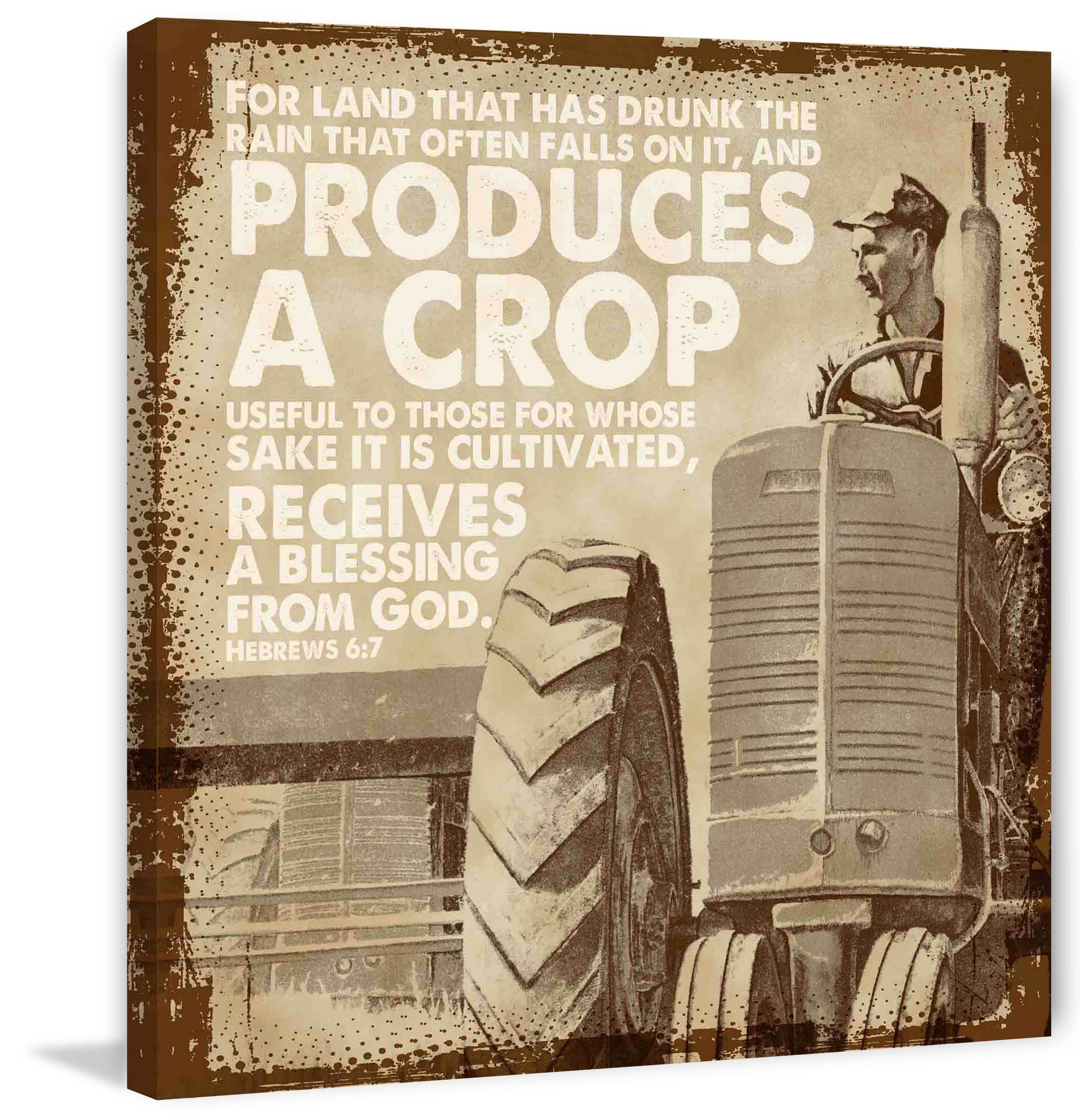 "Farmers Blessing" Painting Print on Canvas, 32"x32" - Farmhouse ...