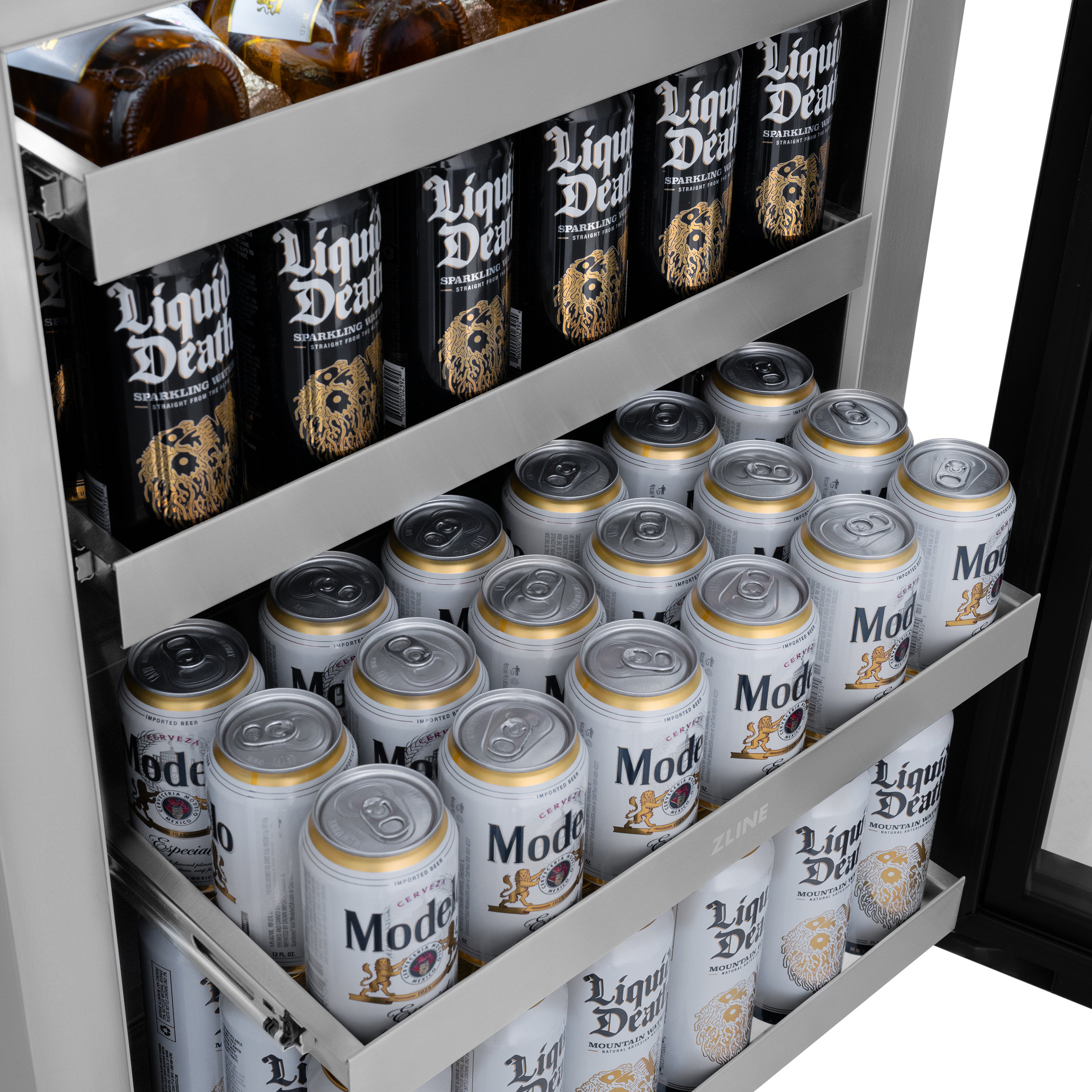 ZLINE 24" Touchstone Beverage Fridge, Panel-Ready, RBSPOZ-24-MB ...
