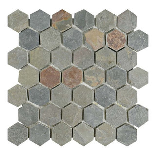 Crag Natural Stone Mosaic Tile Sample - Contemporary - Mosaic Tile - by ...