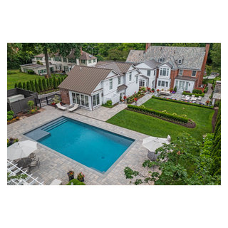 Hartford, CT Rectangular Pool with Landscaper EA Quinn - Modern - Pool ...