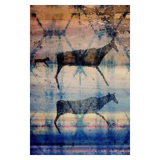 "Herd Drawing" Print on Canvas, 40"x60" - Contemporary - Prints And ...