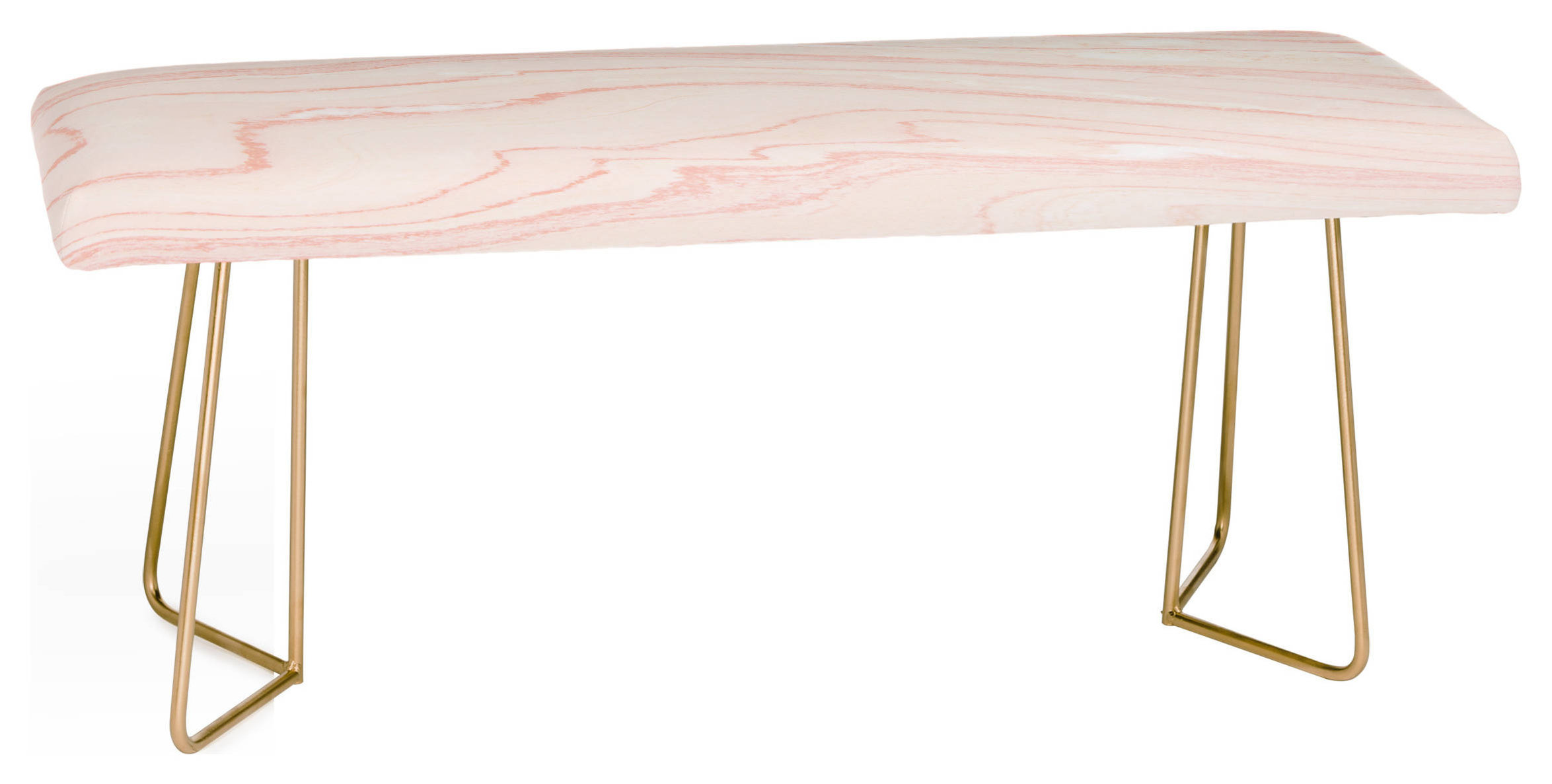 Rebecca Allen Blush Marble Bench - Contemporary - Upholstered Benches ...