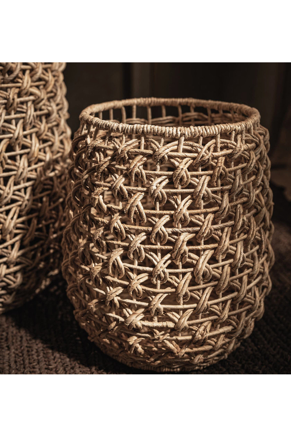 Round Woven Abaca Basket Set (2) | dBodhi Sindoro - Tropical - Baskets ...