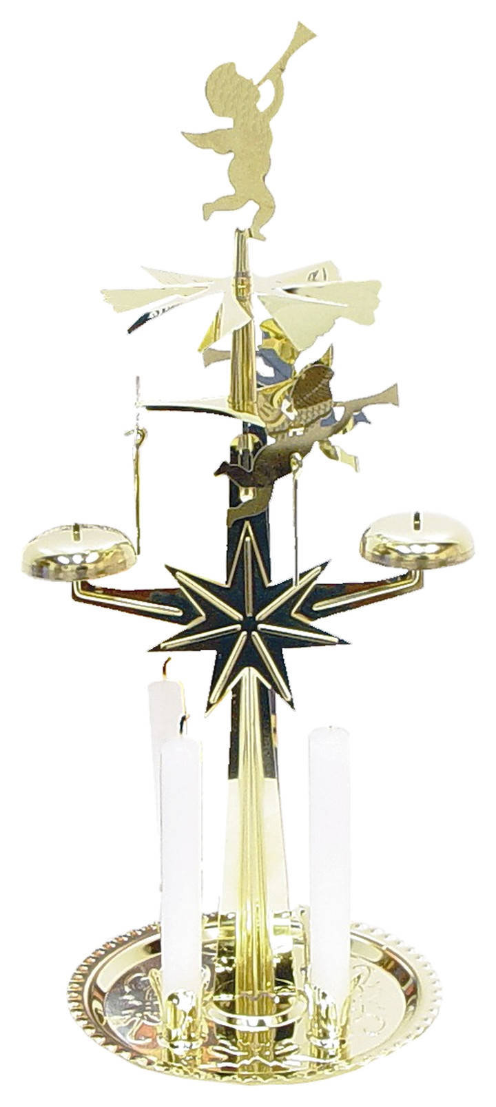 """Swedish Design"" Brass Angel Chime With Candles" - Contemporary ...