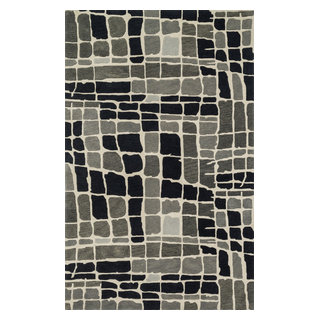 Loloi Nova Collection Rug, Gray and Black, 2'-6" X 7'-6" - Contemporary ...