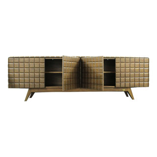Natural Wood Square Console - Midcentury - Buffets And Sideboards - by ...