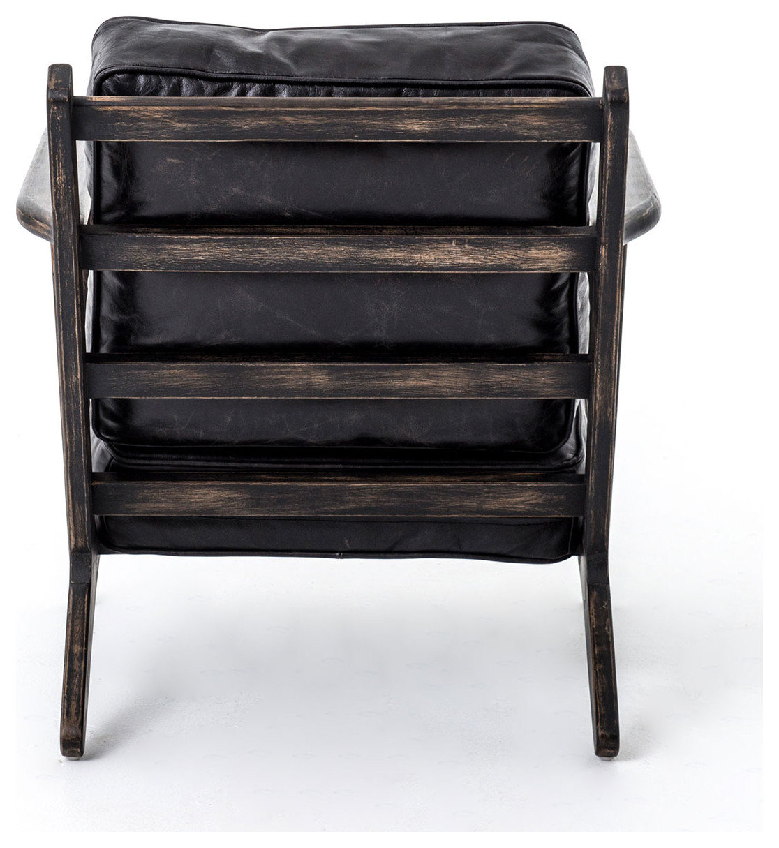 Irondale Brooks Lounge Chair, Black Wash Weathered - Industrial ...