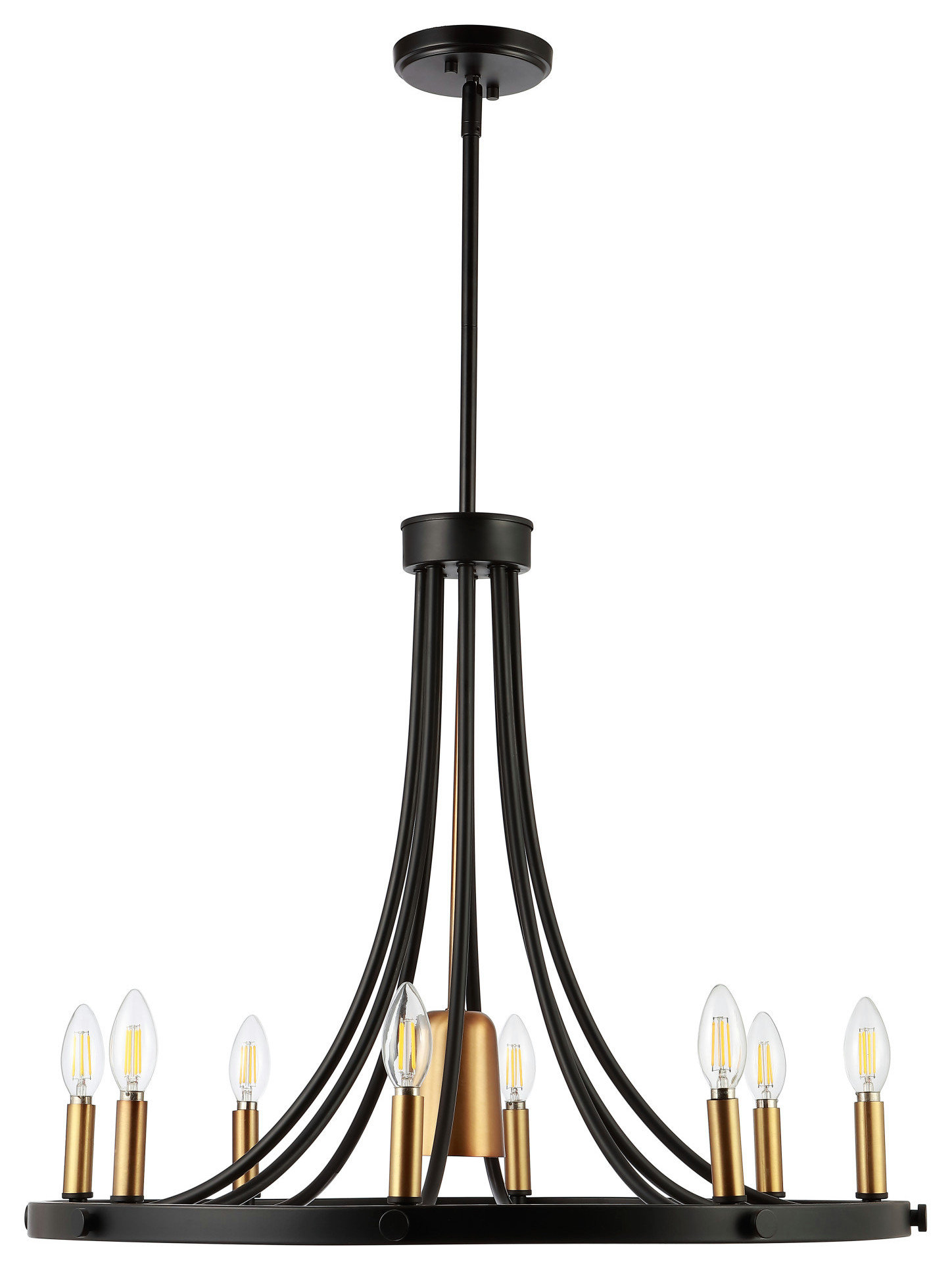JONATHAN Y Lighting JYL7506 Urbanna 9 Light 27"W LED Chandelier ...