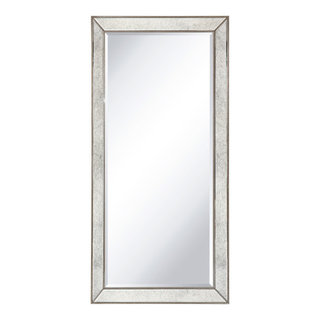 Champagne Bead Beveled Rectangle Solid wood framed Wall Mirror,multi ...