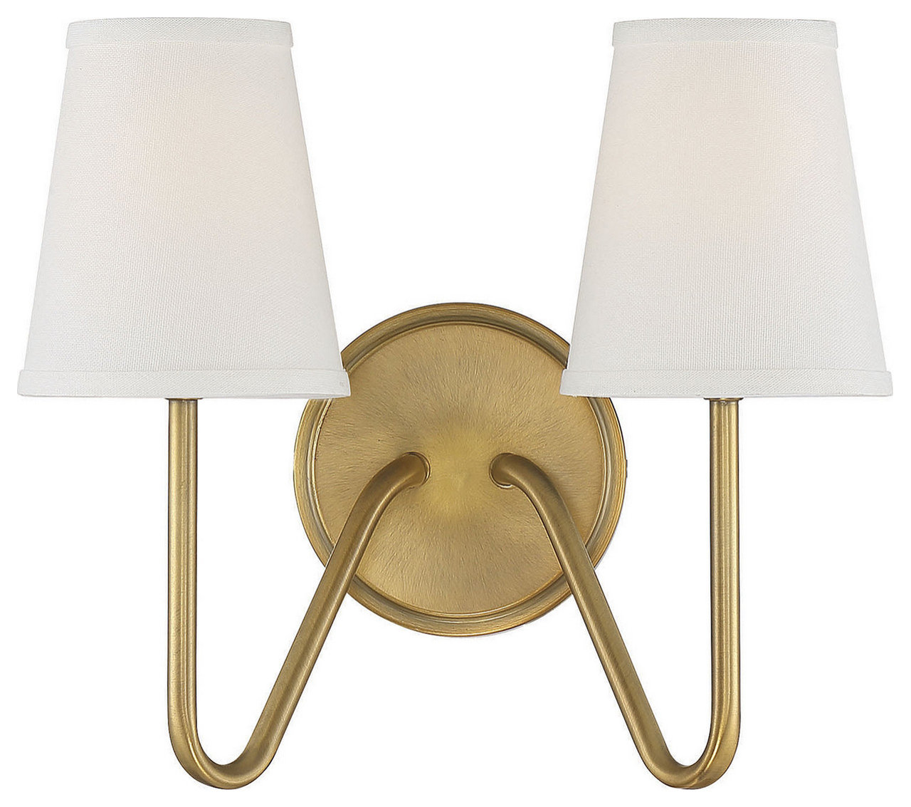 Two Light Wall Sconce in Natural Brass finish BTL987909 - Transitional - Wall Sconces - by ...