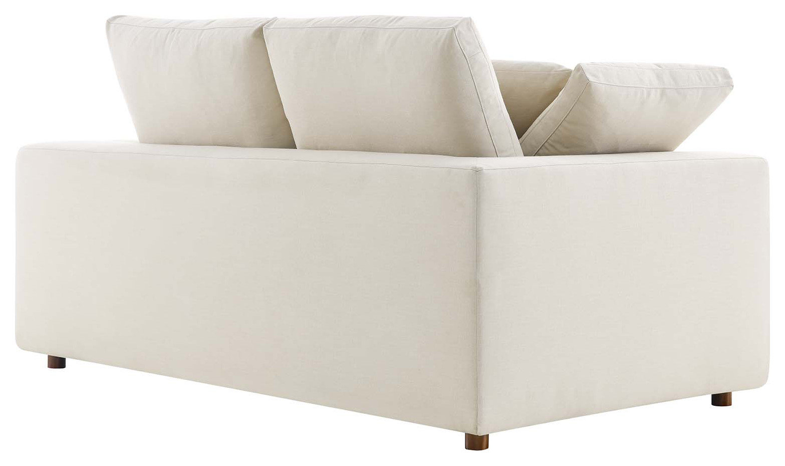 Commix Down Filled Overstuffed Loveseat - Light Beige - Transitional ...