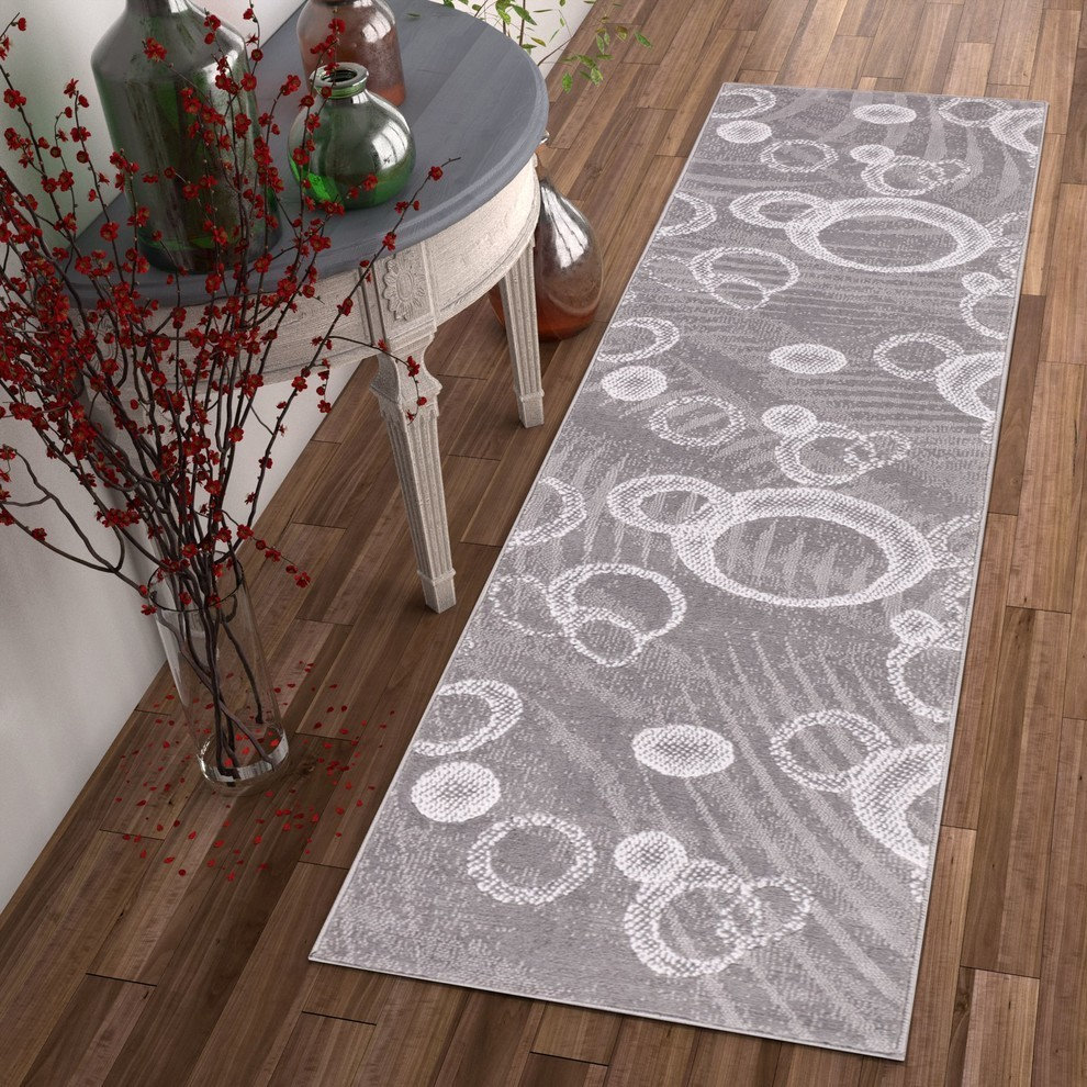 Well Woven Dulcet Clarence Modern Abstract Gray Area Rug, 2' x 7'3 ...