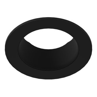 Eco-Downlight 3" Adjustable Round Trim, Black, 4.31Lx4.31Wx1H, 4.31Lx4 ...