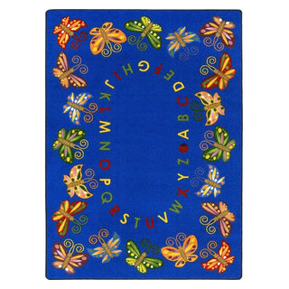 Kid Essentials, Early Childhood Butterfly Delight Rug, 5'4" x 7'8 ...