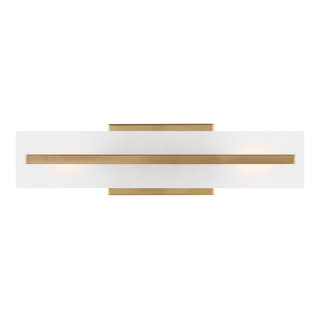 Dex Small Two Light Wall / Bath, Satin Brass - Transitional - Bathroom ...