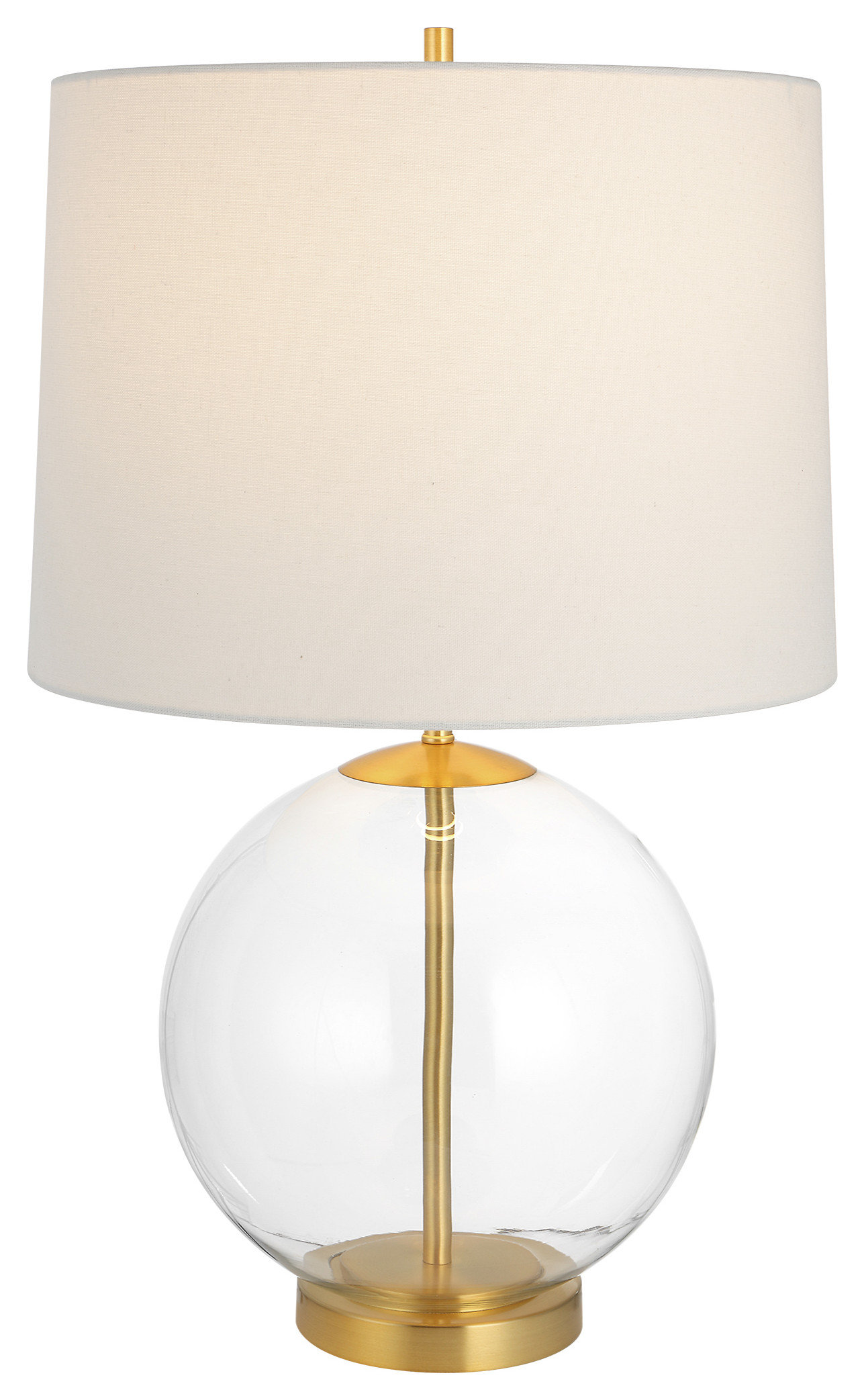 Clear Glass Body With Gold Accents Table Lamp - Contemporary - Table Lamps - by Ownax | Houzz