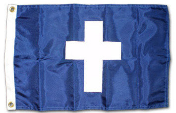 Chaplain, 12"x18" Nylon Flag, 20"x30" - Contemporary - Flags And ...