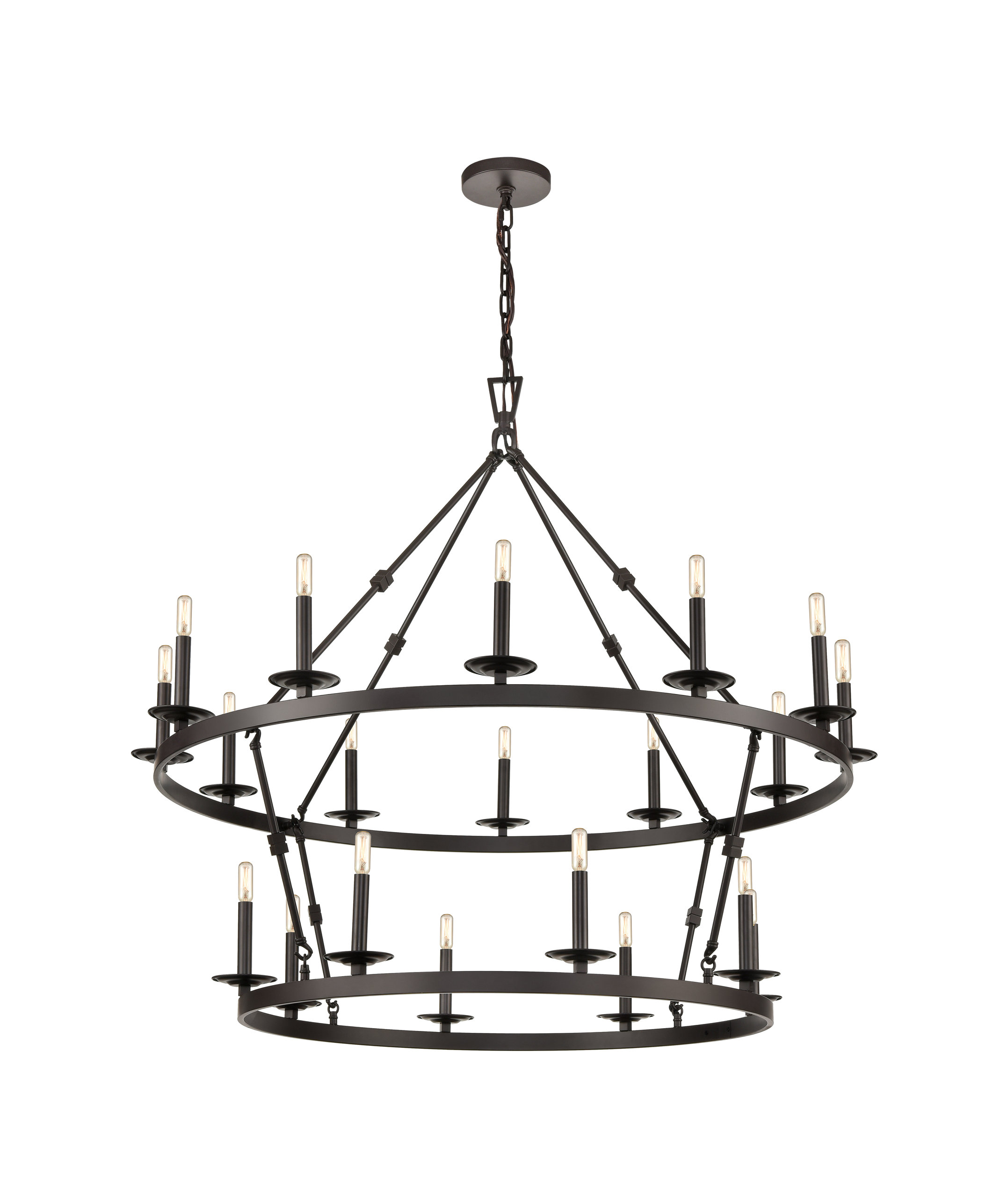 Castle 20-Light Double Tier Chandelier - Transitional - Chandeliers ...
