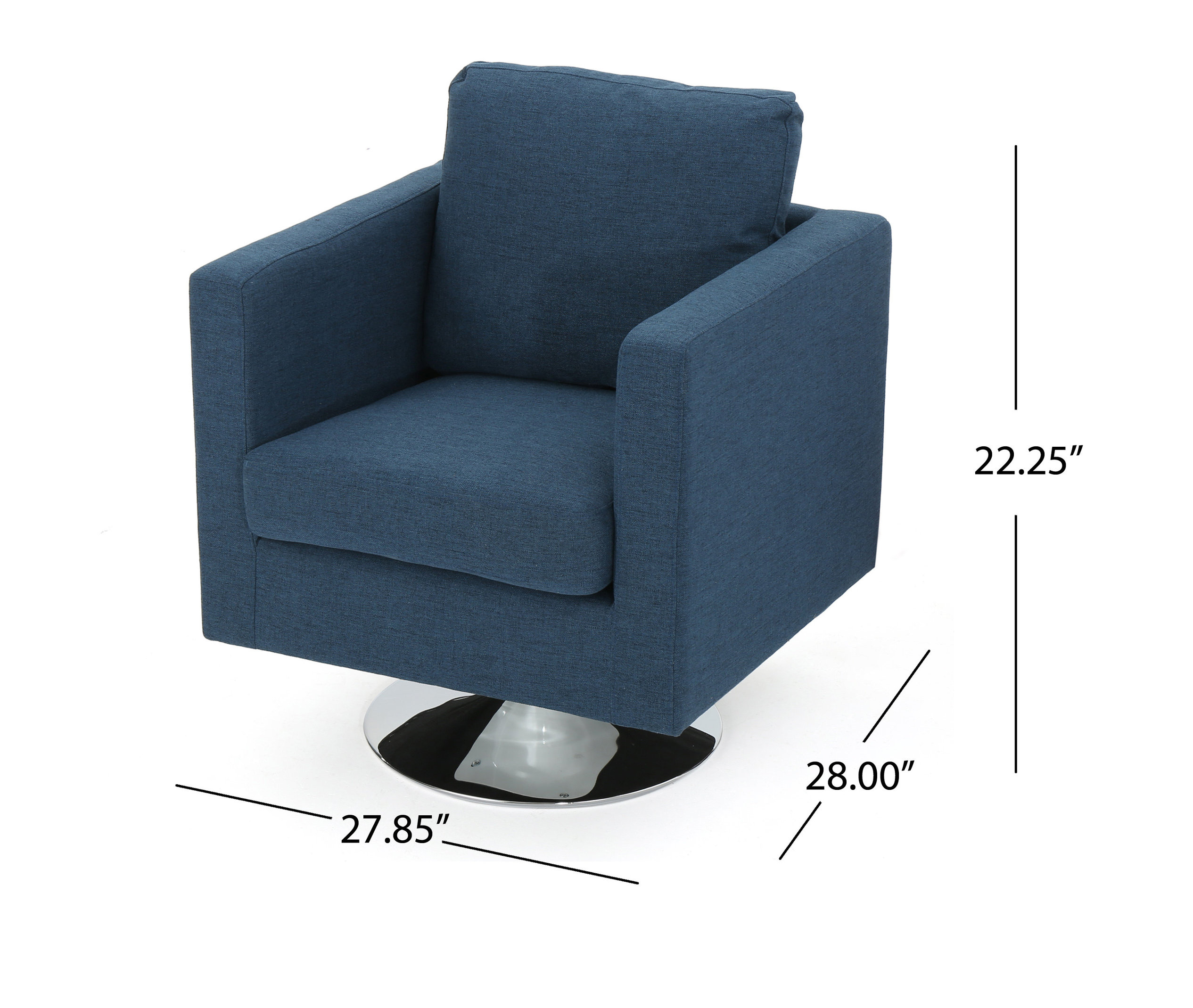 GDF Studio Hahn Mid Century Modern Swivel Armchair - Contemporary ...