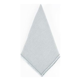Fringed Design Stone Washed Linen Napkins, Set of 4, 20" - Modern ...