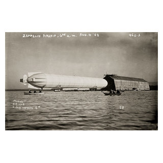 Zeppelin Airship From Water Print, 11" x 14" - Contemporary - Prints ...