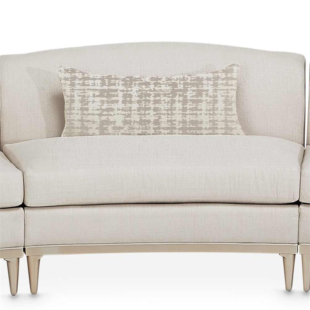Michael Amini Malibu Crest 3-Piece Sofa - Pearl/Chardonnay - Midcentury ...