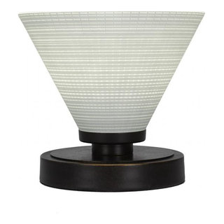 Luna Accent Table Lamp With 7" White Matrix Glass - Transitional ...