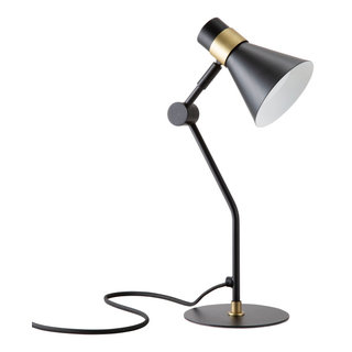 Edson Desk Lamp, Black - Midcentury - Door Levers - by Buildcom | Houzz