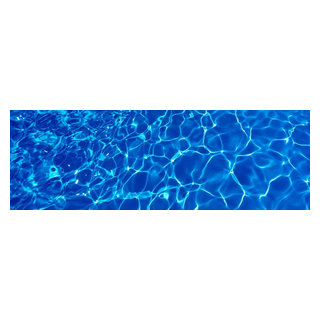 View of Swimming Pool Panoramic Fabric Wall Mural, 48 in x 16 in - Wall ...