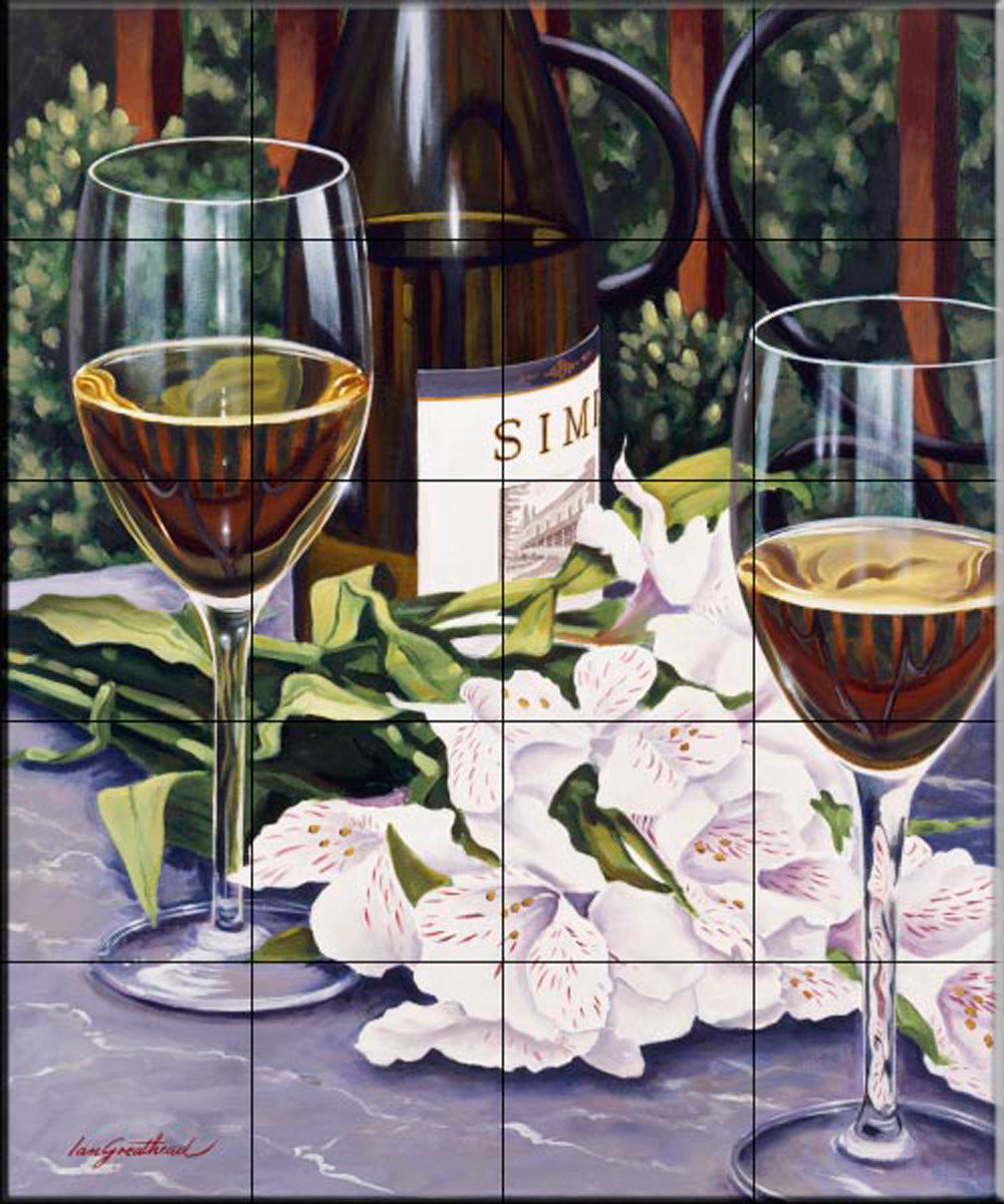 Tile Mural, Rich Bouquet by Ian Greathead, 17" x 21.25" (20 Tiles ...