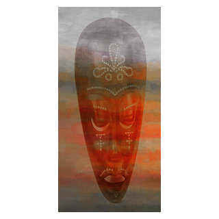 "African Mask" Print on Canvas, 30"x60" - Tropical - Prints And Posters ...